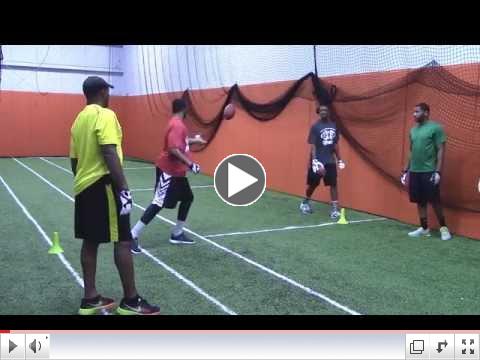 Cris Carter's favorite drill no. 3 using JUGS Football Machines